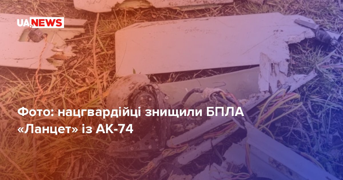 Фото: нацгвардійці знищили БПЛА «Ланцет» із АК-74 | UA.NEWS